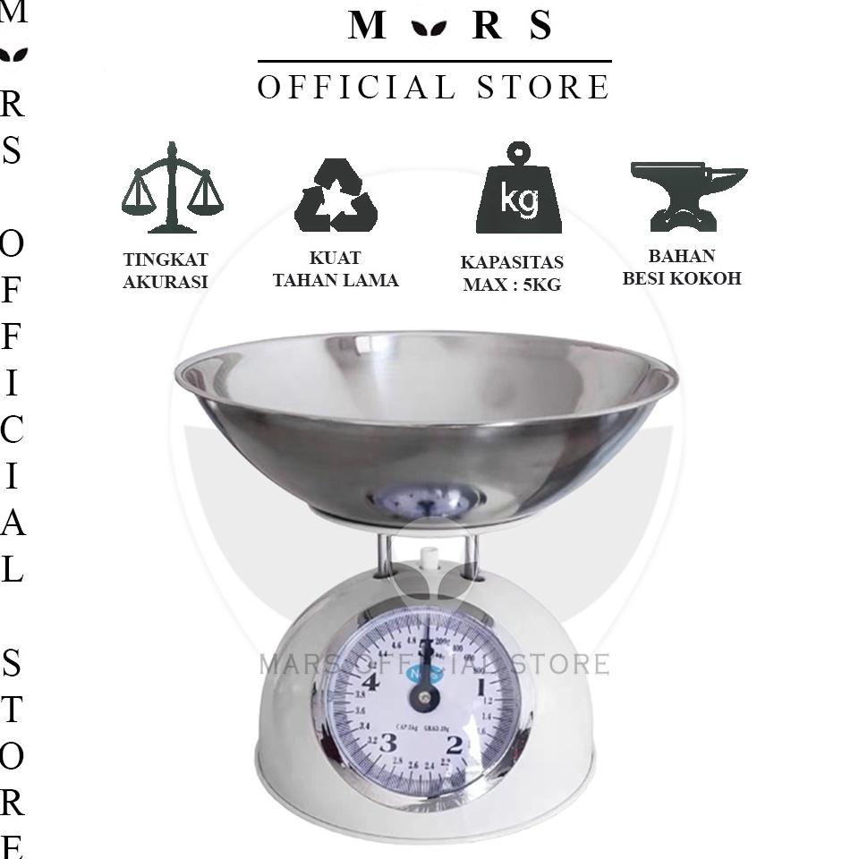 Jual Harga Bersahabat RETRO KCC4 Timbangan Analog Manual Besi Stainless Buah Jarum Serbaguna 5 ...