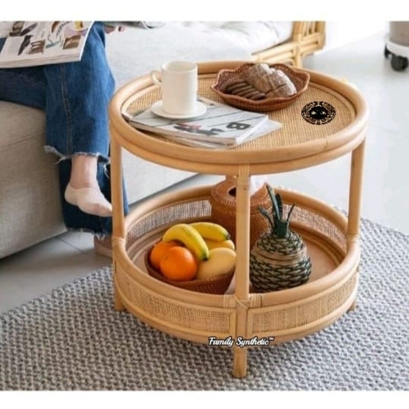 Jual Meja Rotan Asli Aestetic Grade A Standart Eksport Murah | Shopee ...