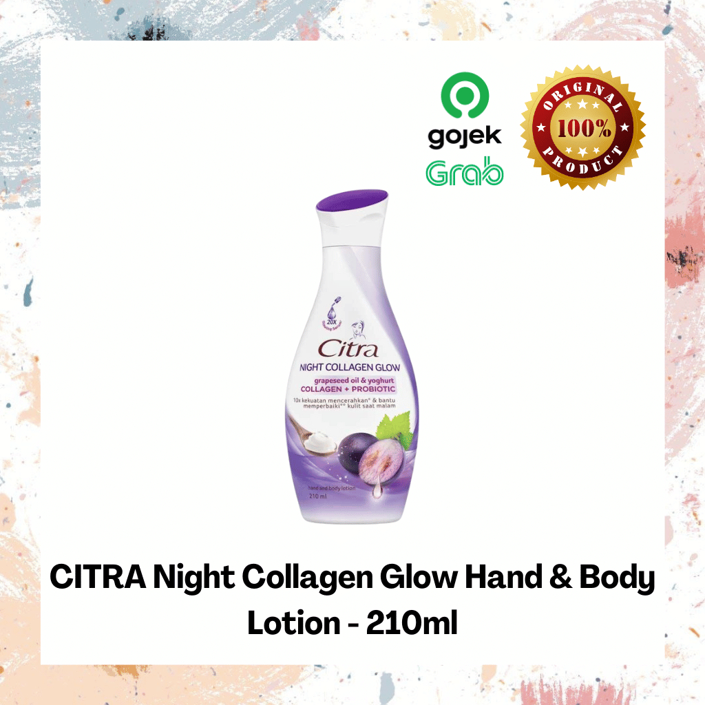 Jual CITRA Night Collagen Glow Hand & Body Lotion - 210ml | Shopee ...