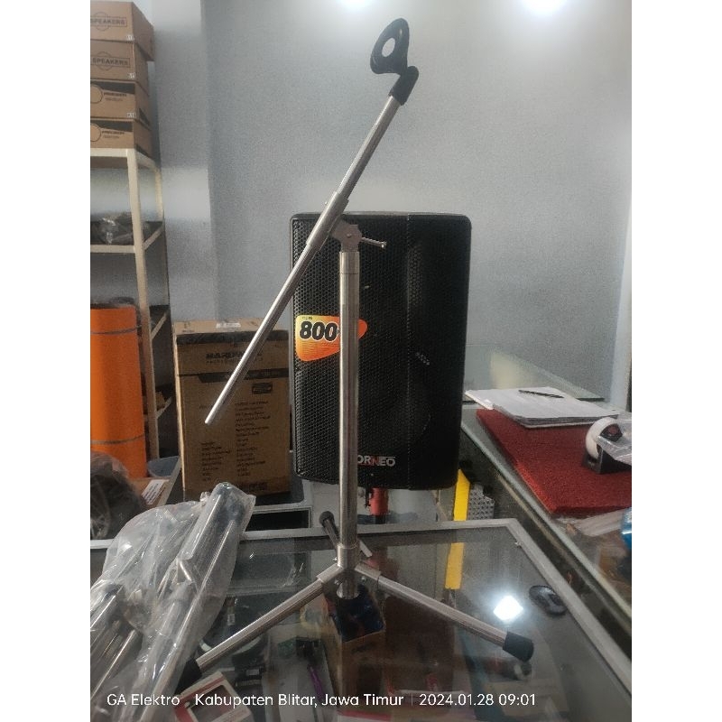Jual stand mic stainless ukuran sedang 45cm | Shopee Indonesia
