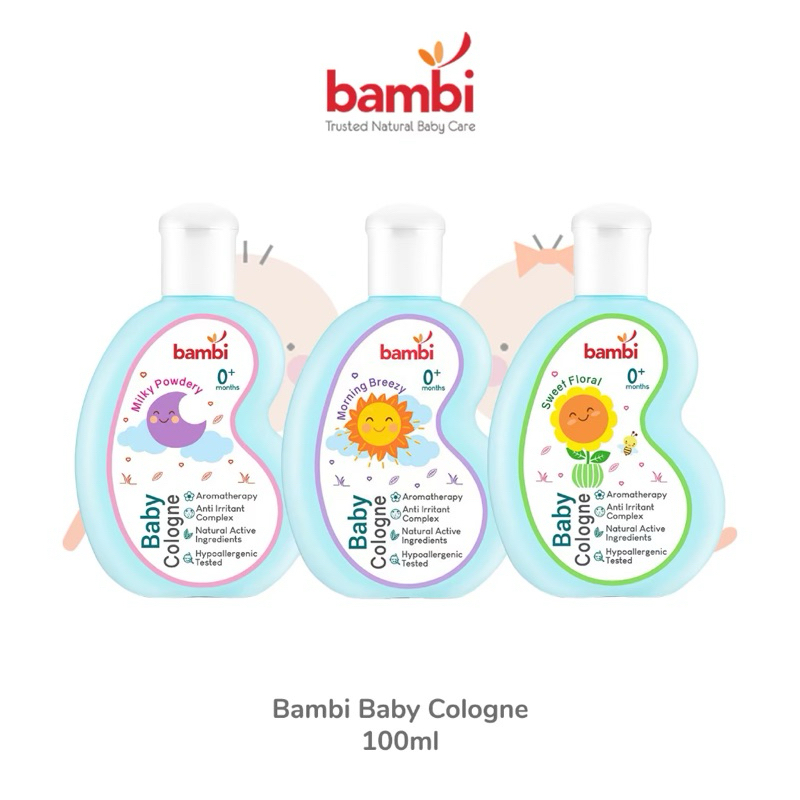 Jual Bambi cologne 100ml Milky powdery/ morning breezy/ sweet floral ...