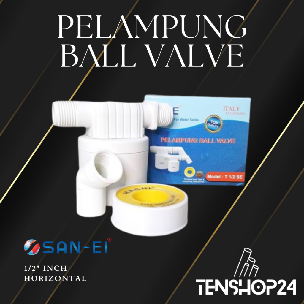 Jual Pelampung Ball Valve HORIZONTAL Merk SAN-EI Ukuran 1/2" Inch Tandon Air Toren | Shopee ...