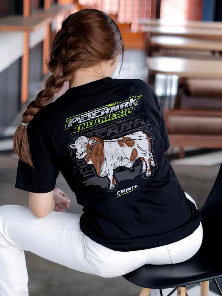 Jual KAOS SAPI TEAM NGARIT PETERNAK INDONESIA Hitam | Shopee Indonesia