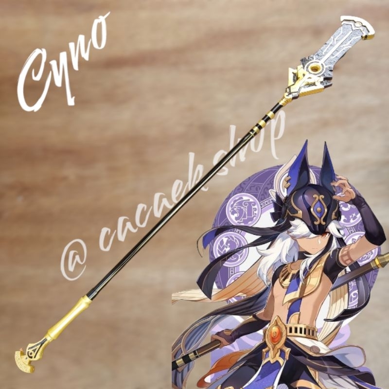 Jual senjata wapon spear cyno genshin impact cosplay | Shopee Indonesia