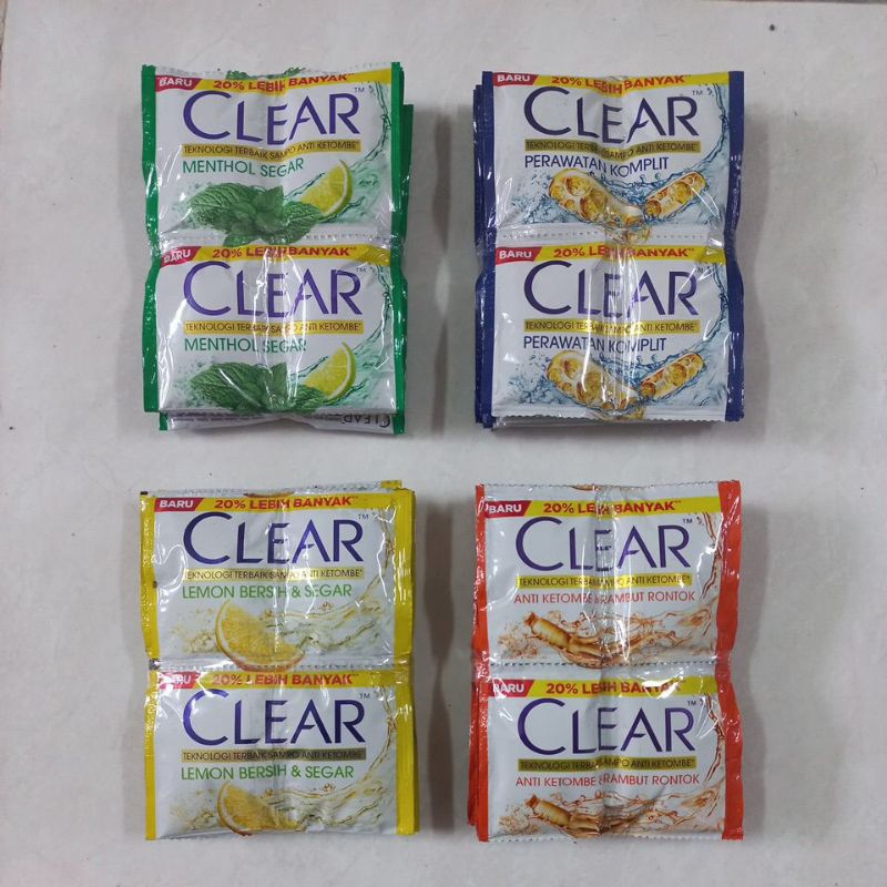 Jual CLEAR SHAMPOO SACHET ISI 12 | Shopee Indonesia
