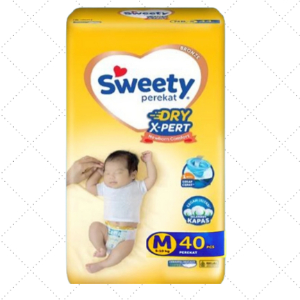 Jual Sweety Bronze Dry Xpert Comfort M 40 - Popok Perekat Ukuran M 40 (Medium) | Shopee Indonesia