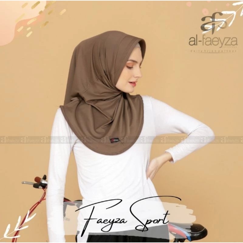 Jual Jilbab Sport Oval AL FAEYZA Ori | Bergo Pinguin | Hijab Olahraga | Shopee Indonesia