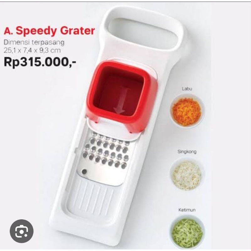 Jual speedy grater tupperware spedy grather parutan tupperware | Shopee ...