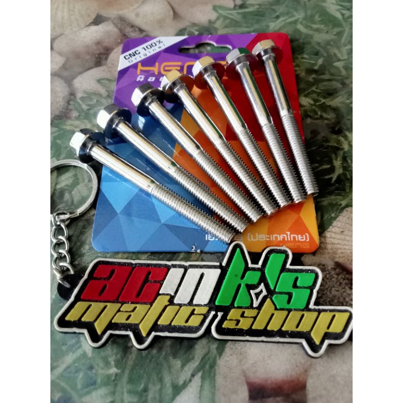 Jual BAUT M6×60 DRAT 10 PANJANG 6CM STAINLESS 2KUNCI HENG ORIGINAL (1BAUT) | Shopee Indonesia