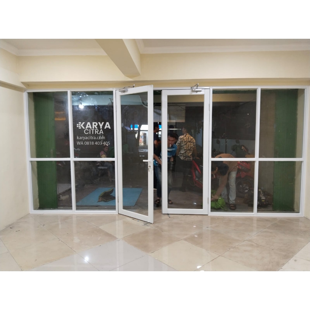 Jual Pintu Aluminium dan kaca untu partisi kaca aluminium ruko atau ...