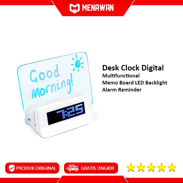 Jual Digital Clock Memo Display Alarm Jam Meja Unik Akrilik Papan ...