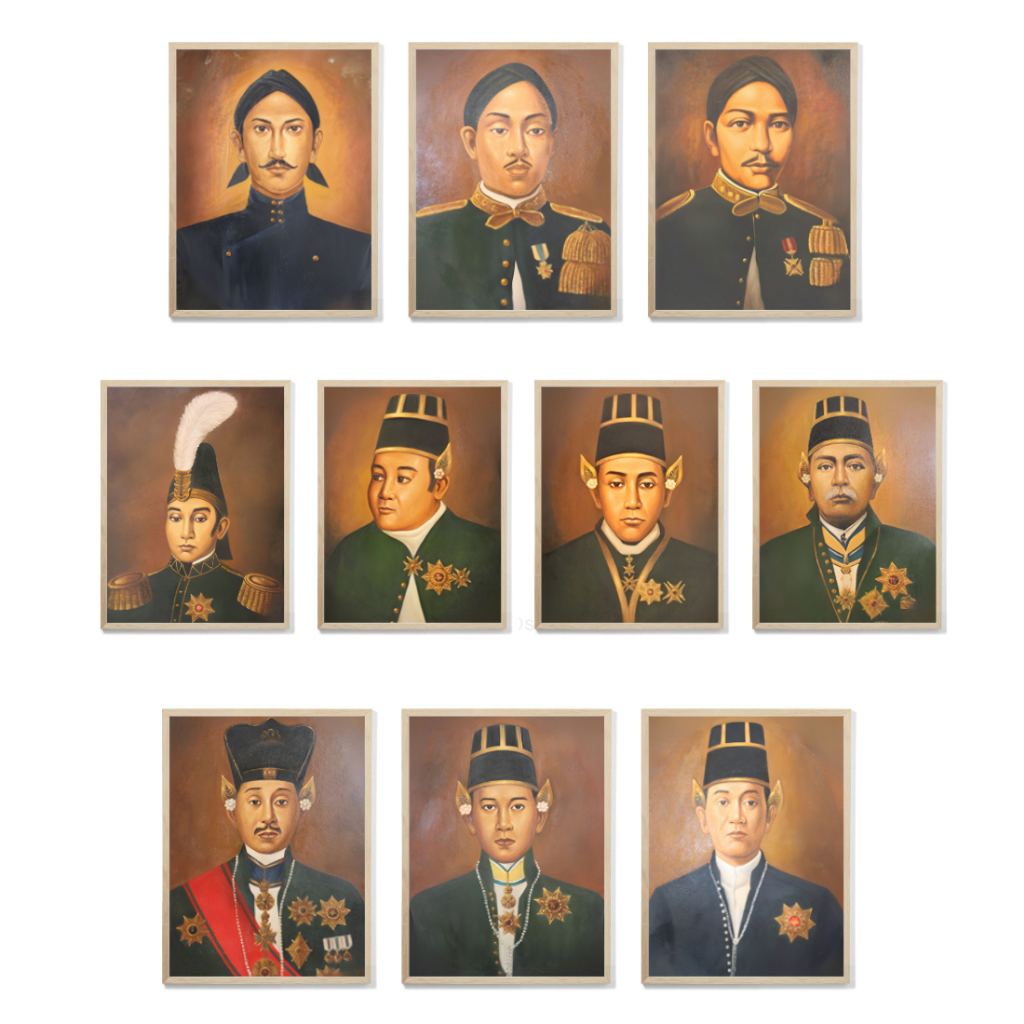 Jual Cetak Gambar Luster Hamengkubuwono Jogja Bundle 10 Raja Plus Frame ...