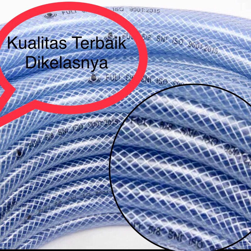 Jual Selang air serat benang/ PVC ukuran lubang 5/8 inci. | Shopee ...