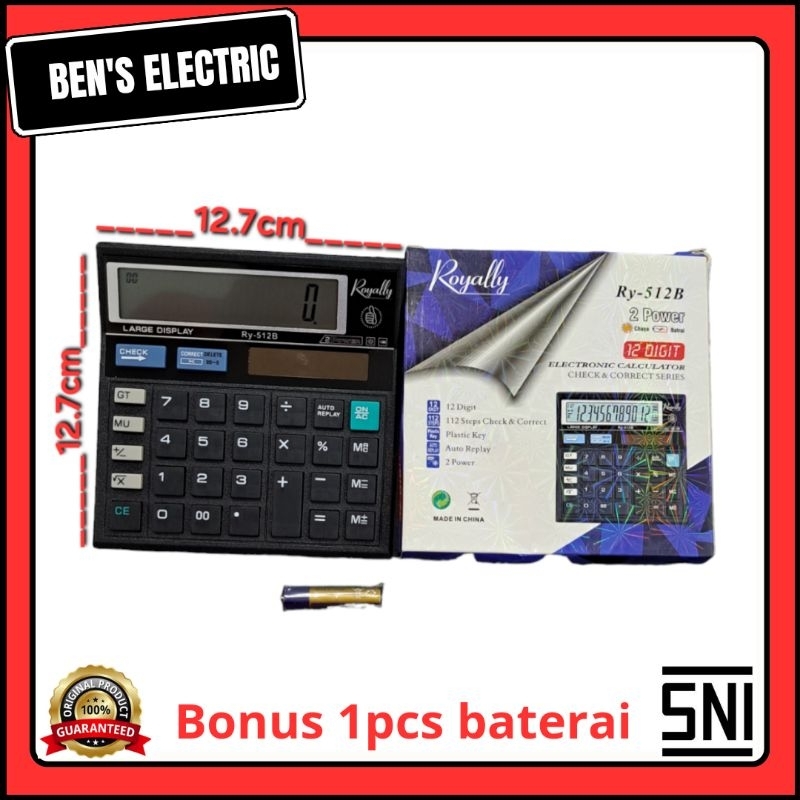Jual kalkulator / calculator elektronik keuangan hitungan bisnis 12 ...