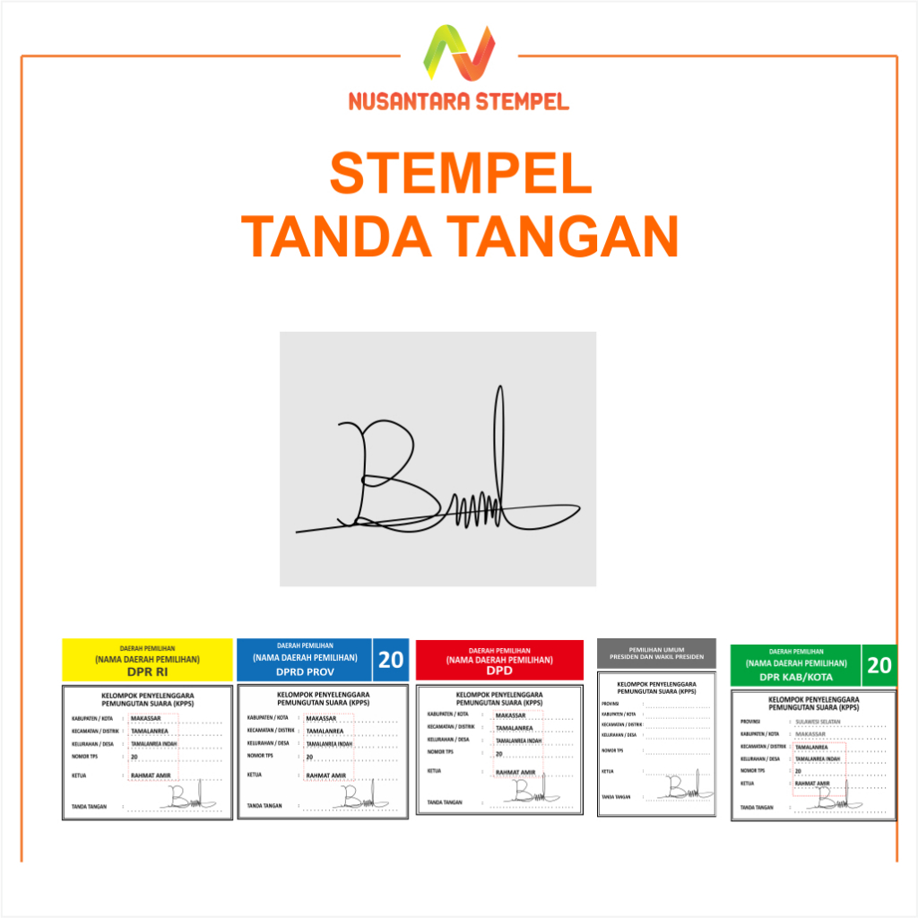 Jual Stempel Pemilu Cap TPS PPS KPPS Stampel Kartu Suara Pilkada Stamp ...