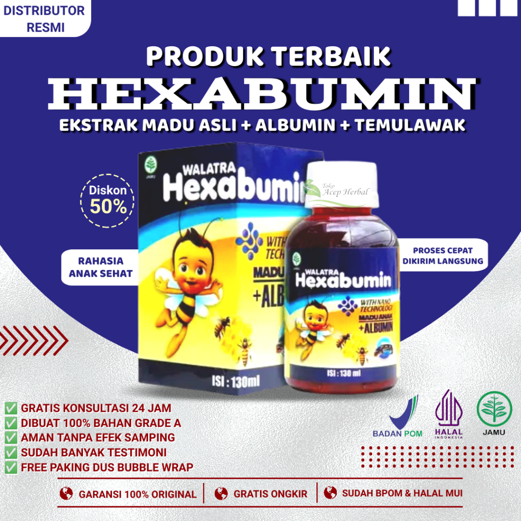 Jual Hexabumin Madu Vitamin Otak Anak Cerdas Atasi Lambat Bicara ...