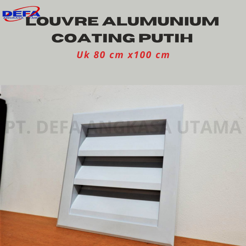 Jual (Preorder)Louvre/Kisi/Jalusi Alumunium coating putih Uk 80cm x ...