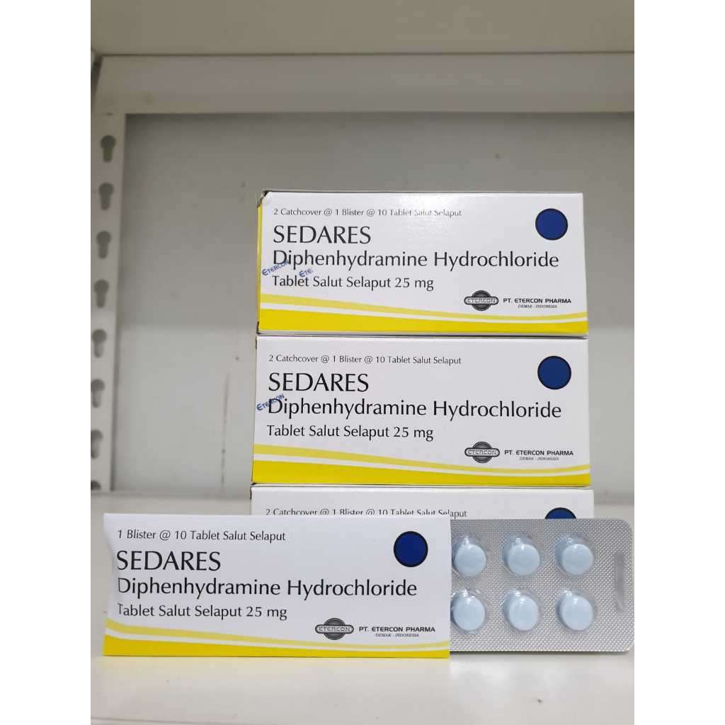 Jual Sedares tablet (diphenhydramine HCL) membantu memudahkan tidur ...