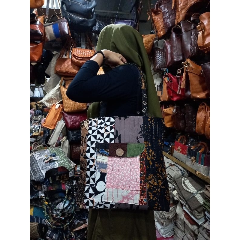 Jual tas perca saku kancing salur | Shopee Indonesia