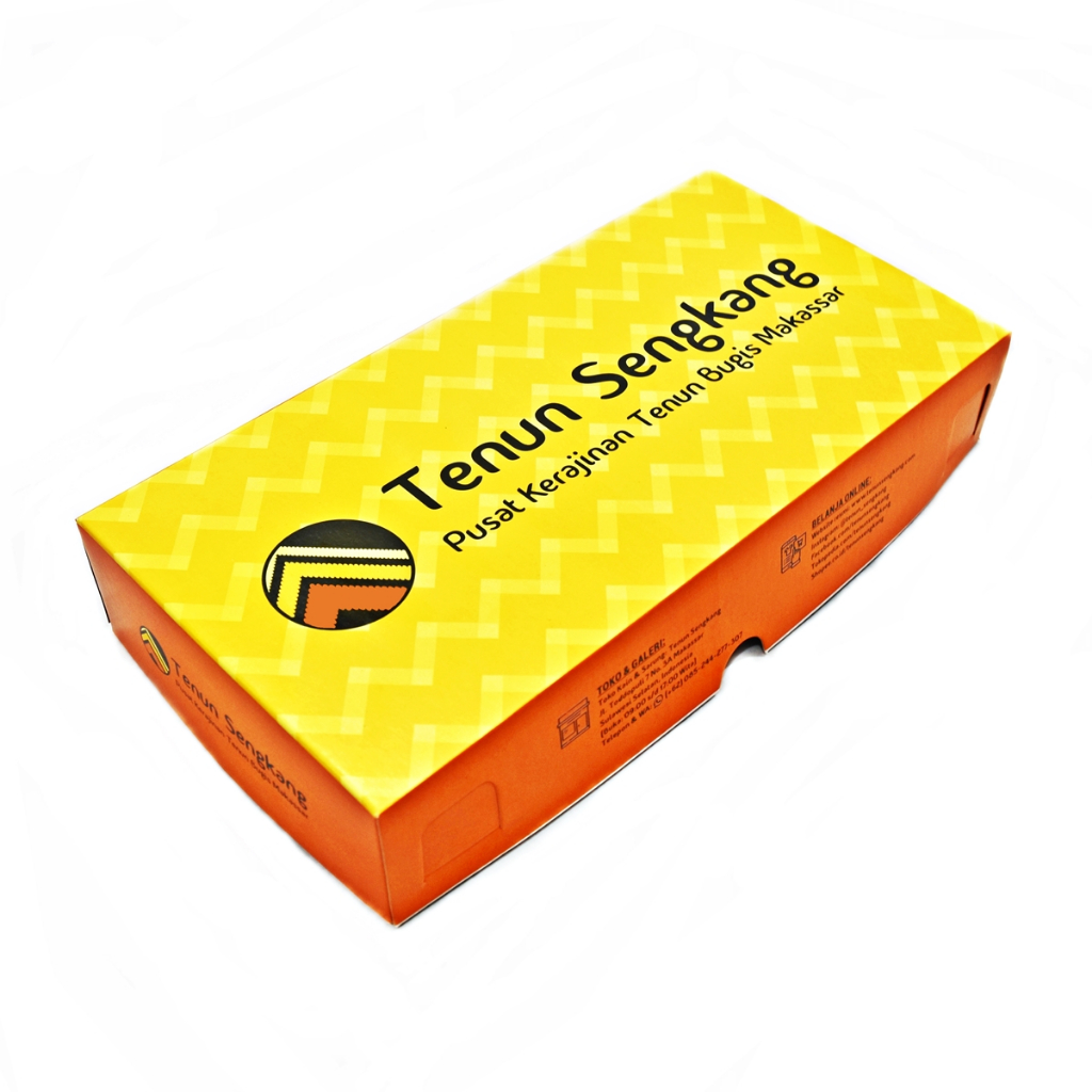Jual Dus Kotak Box Kemasan Kuning Tenun Sengkang (Harga per Pcs ...