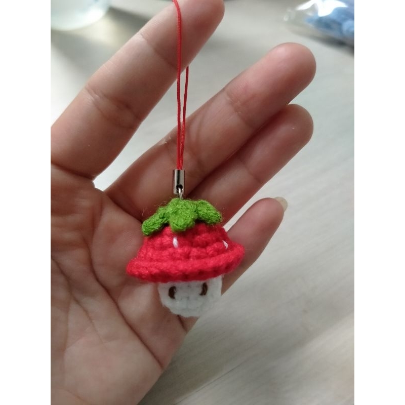Jual AMIGURUMI KEYCHAIN JAMUR MINI CROCHET-GANTUNGAN KUNCI JAMUR MINI ...