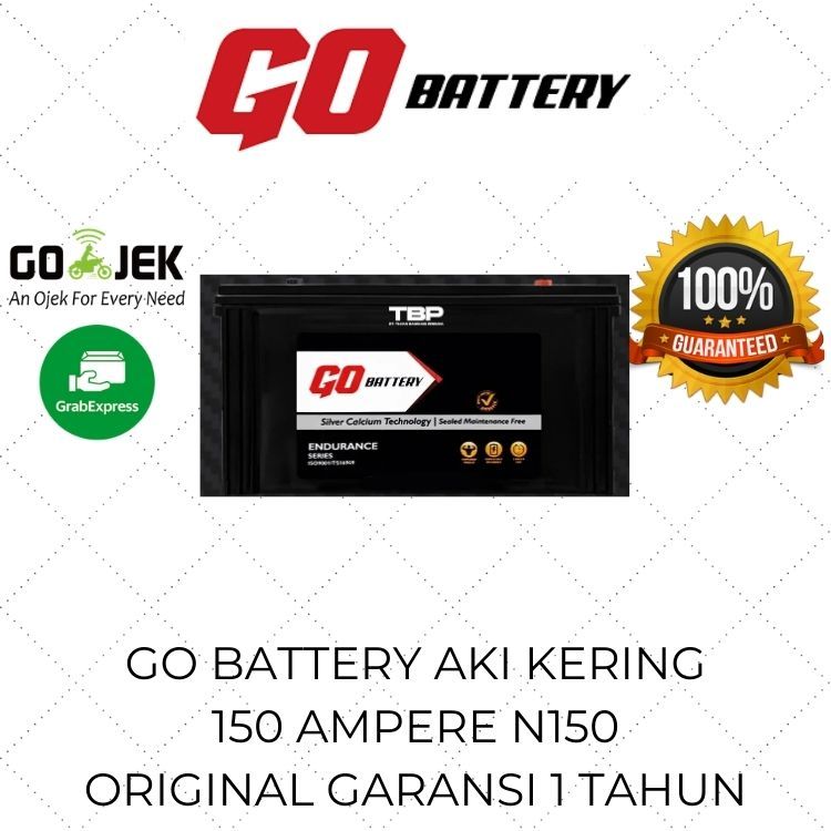 Jual Go Battery Aki Kering Kapal 150Ah Ampere Garansi 1 Tahun N150 ...