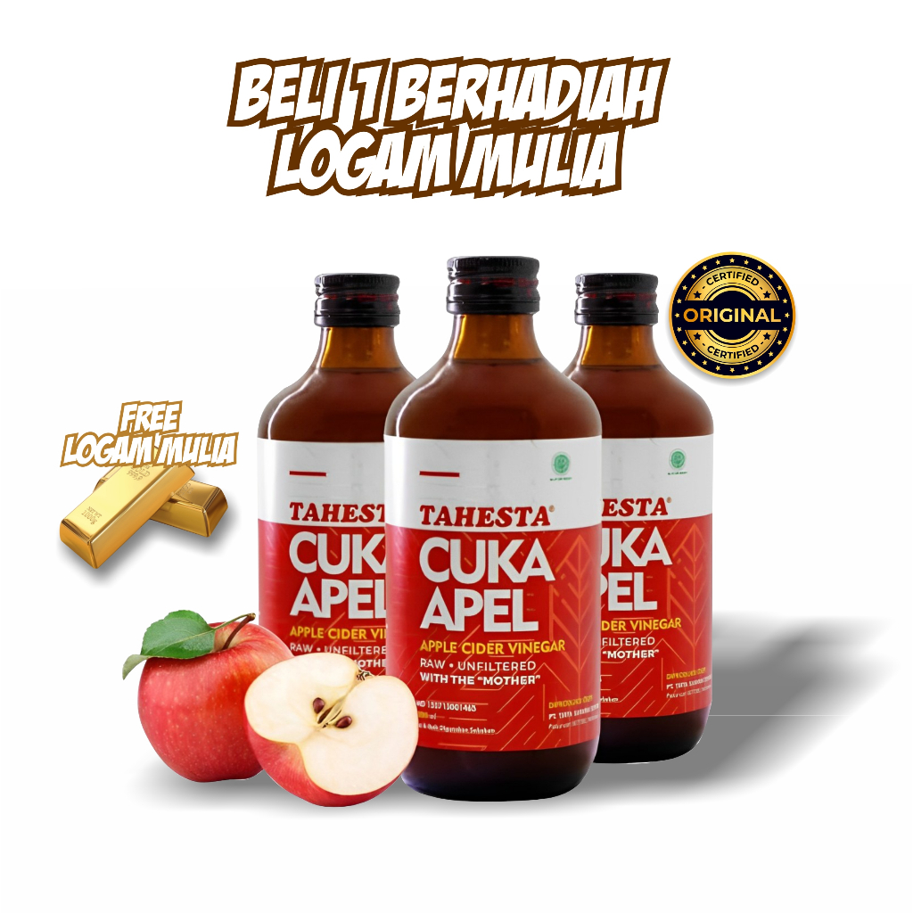 Jual TAHESTA Cuka Apel ORIGINAL Diet Herbal 320ml | Shopee Indonesia