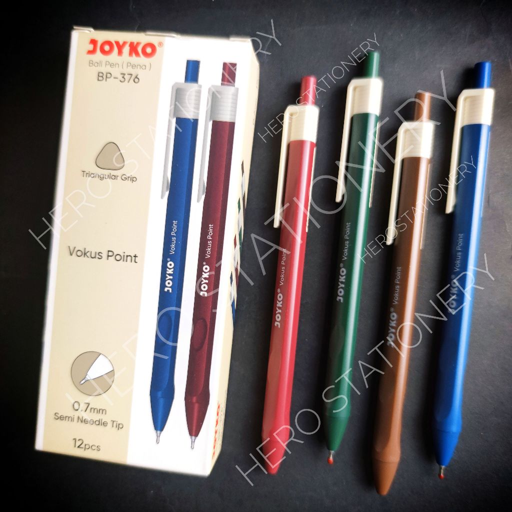 Jual Pen bolpen joyko focus vokus point 0.7 mm BP-376 . 12 unit ...