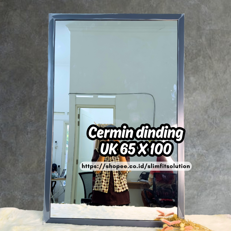 Jual Cermin Aesthetic Tempel Dinding 65 x 100 CM Cermin Kamar Mandi ...