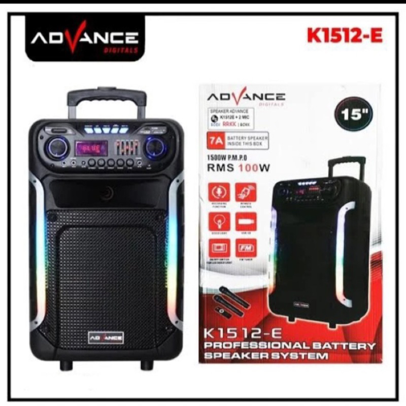 Jual ADVANCE K1512E Advance SPEAKER MEETING PORTABLE 15 INCH + 2 MIC WIRELESS AVDVANCE 15 INCH ...