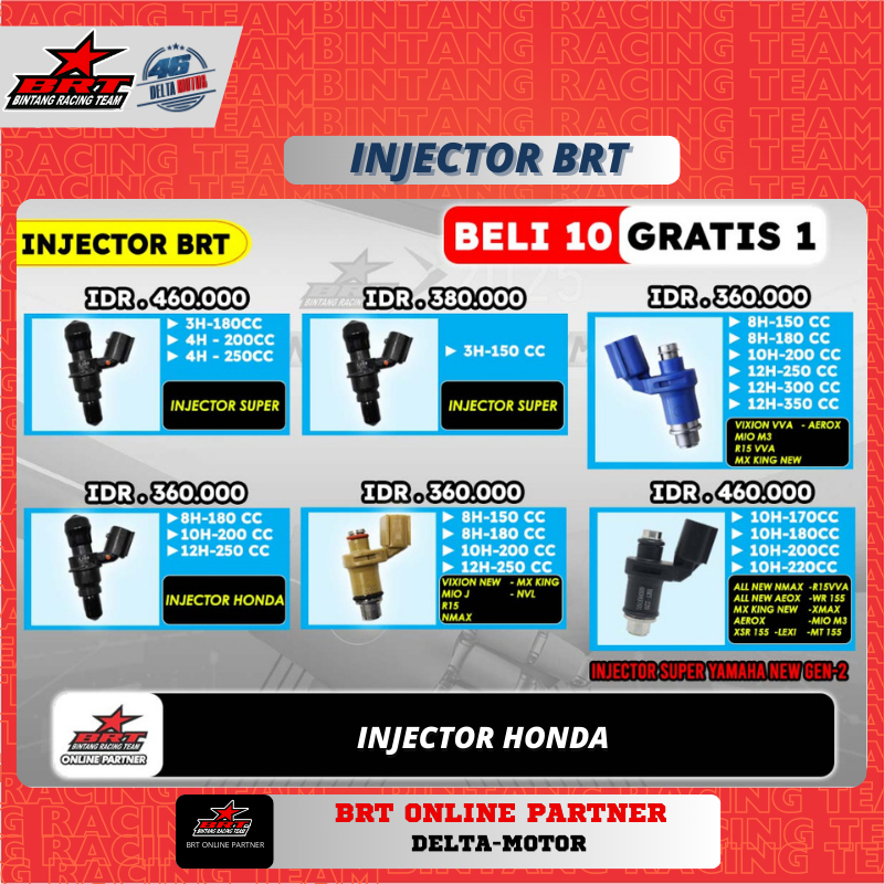 Jual INJECTOR INJEKTOR BRT HONDA VARIO 150 160 BEAT FI GENIO SCOOPY CRF VERZA CBR CB PCX ADV ...