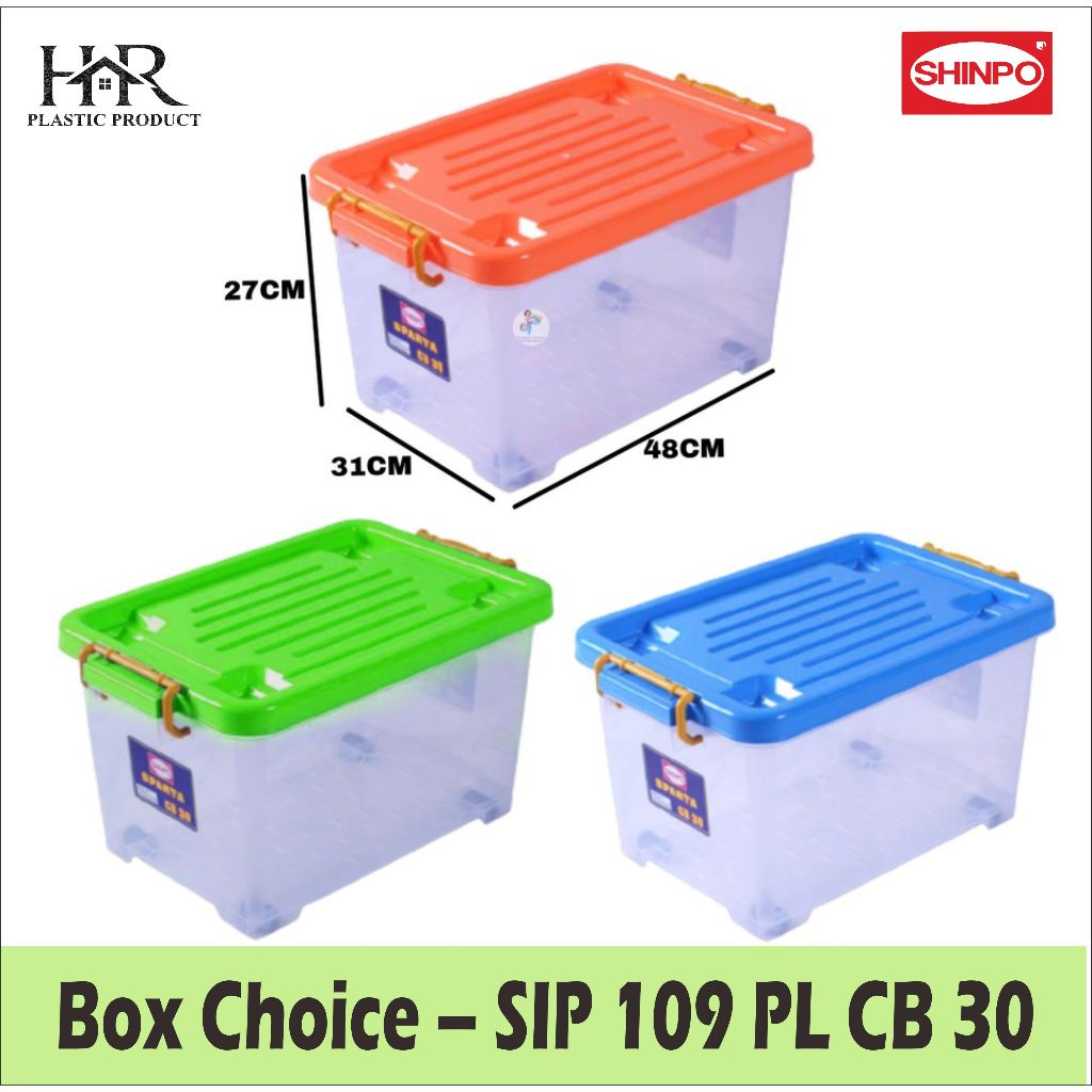 Jual Shinpo 110 CB 30 Container Spark Box Plastik 30 Liter Dengan Roda ...