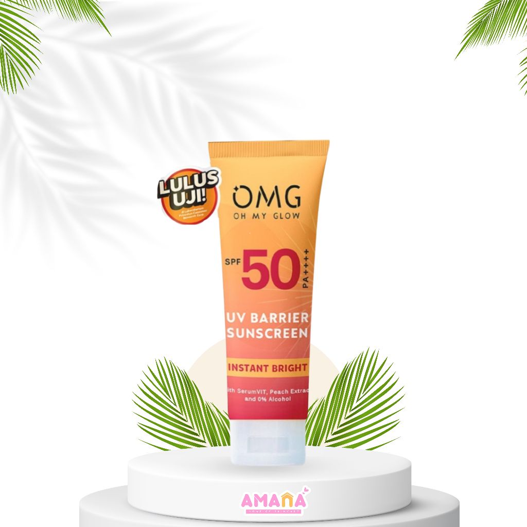 Jual OMG Oh My Glow UV Barrier Sunscreen SPF 50 PA++++ 25 ml | Shopee ...