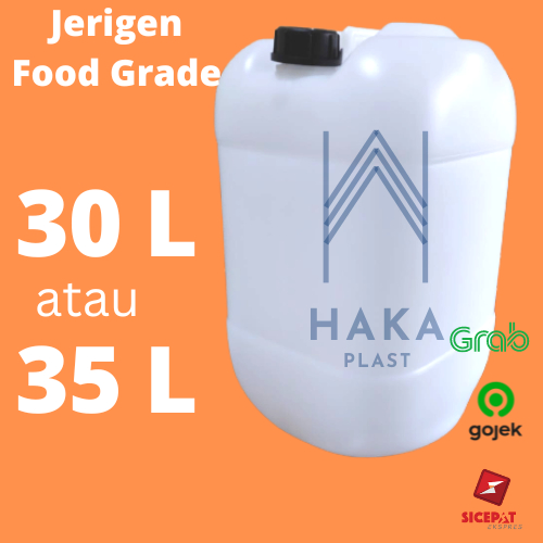 Jual Jerigen plastik Baru 30L Liter L Dirigen Putih Natural derigen ...