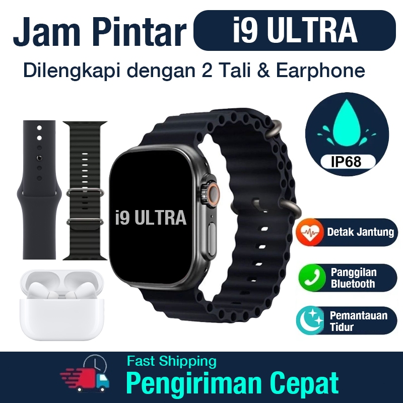 Jual Jam Tangan Smartwatch i9 Ultra 2.3 inci Smartwatch Pria Wanita 3 ...