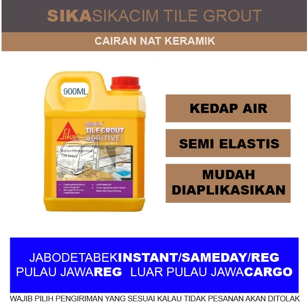 Jual Sika SikaCim Tile Grout Additive Cairan Penguat Tile Grout 900 ml ...