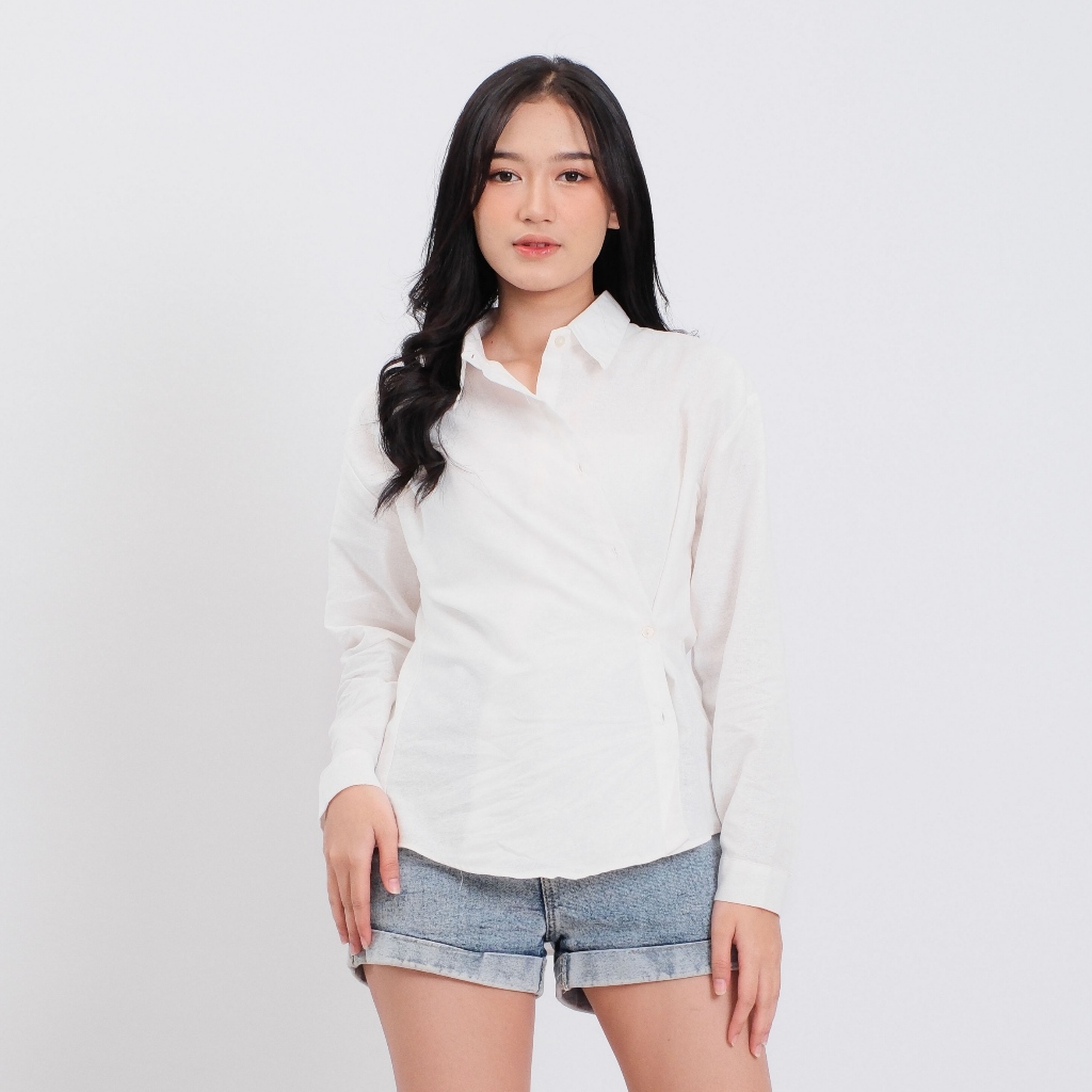 Jual E Y S S K Y - Ruby Shirt Kemeja Wanita Linen | Shopee Indonesia