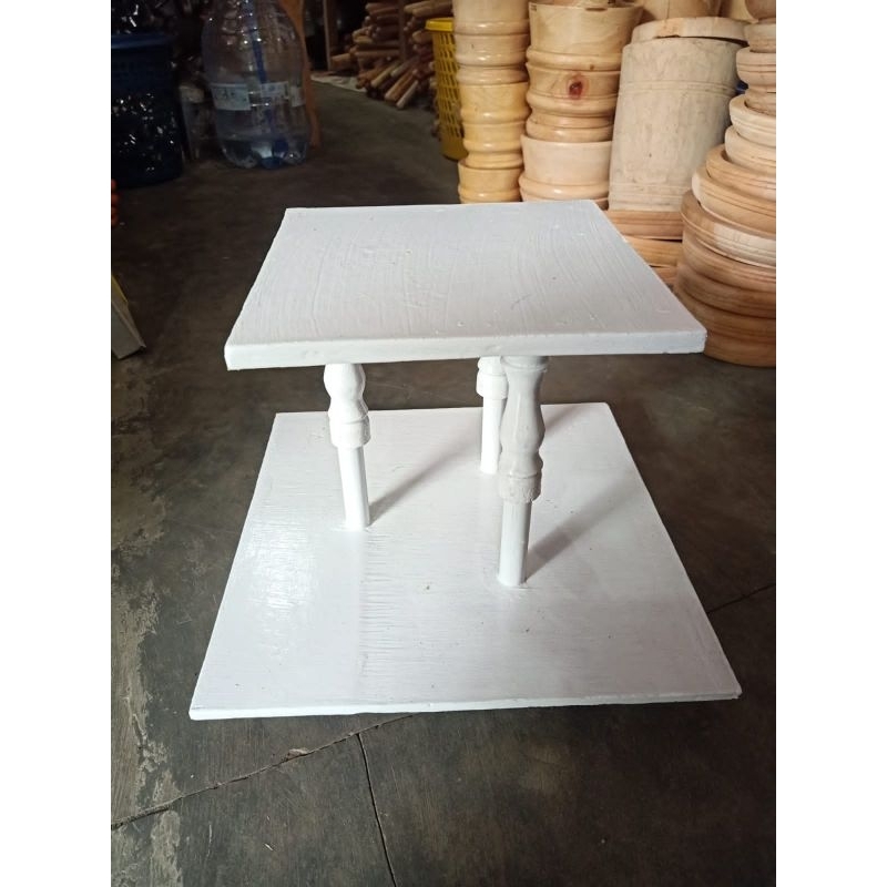 Jual Meja kue/rak kue pengantin,ulang tahun susun 2 motip kotak ...