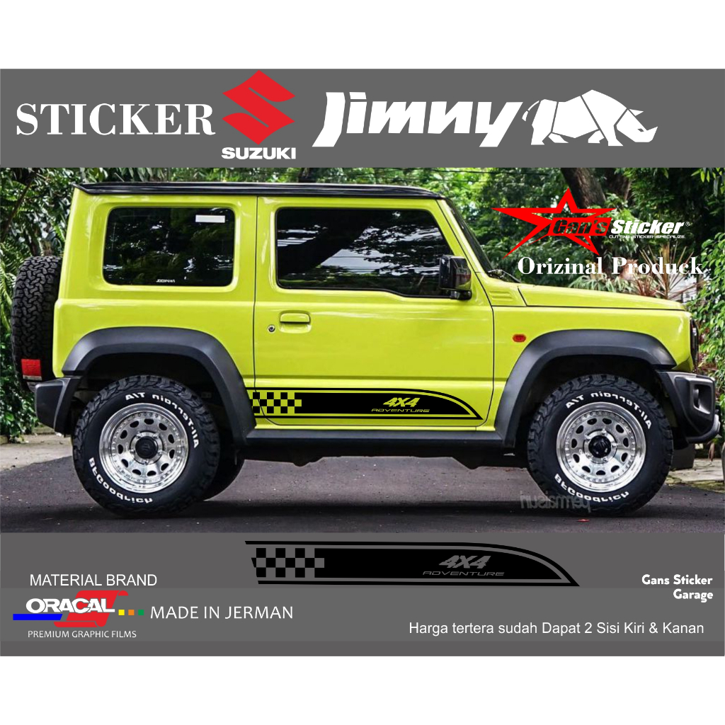 Jual sticker suzuki jimny aksesoris suzuki jimny all new jimny | Shopee ...