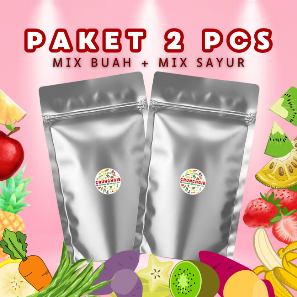 Jual Paket Mix 2pcs | Snack Buah Sayur | Buah Kering | Keripik Buah ...