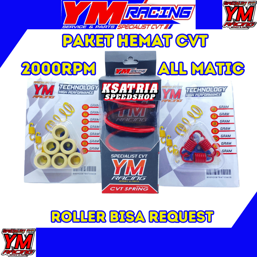 Jual PAKET HEMAT CVT 2000RPM YM RACING ALL MATIC | (Beat/Mio/Vario ...