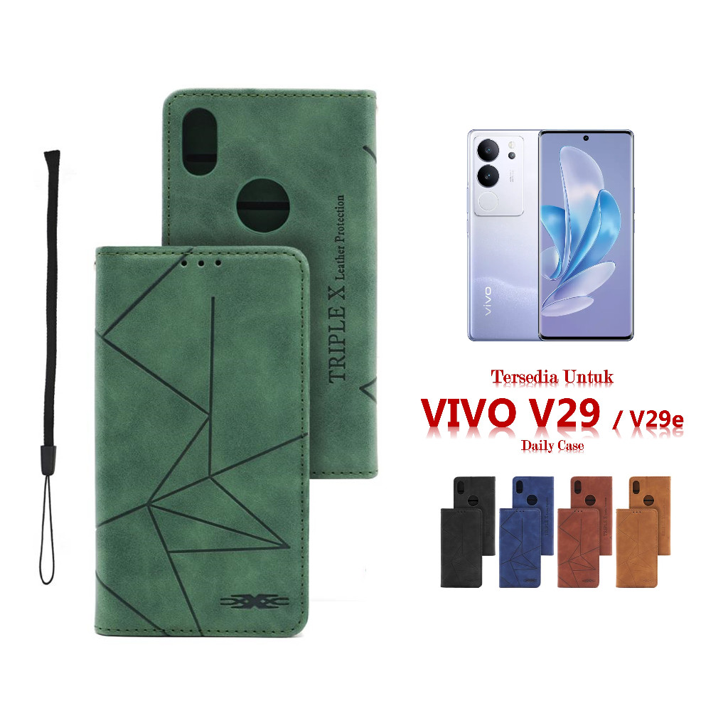 Jual DC Case VIVO V29 | V29e TripleX Leather Premium Protection ...