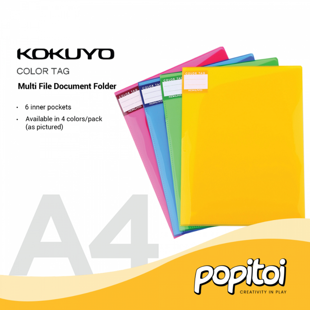 Jual Kokuyo Color Tag Multi File Holder with 6 Pockets A4 Document ...