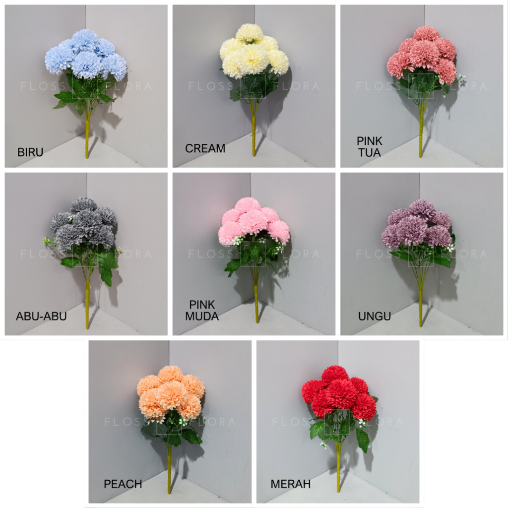 Jual Bunga Artificial / Bunga Palsu / Gompy Uranus x6 | Shopee Indonesia