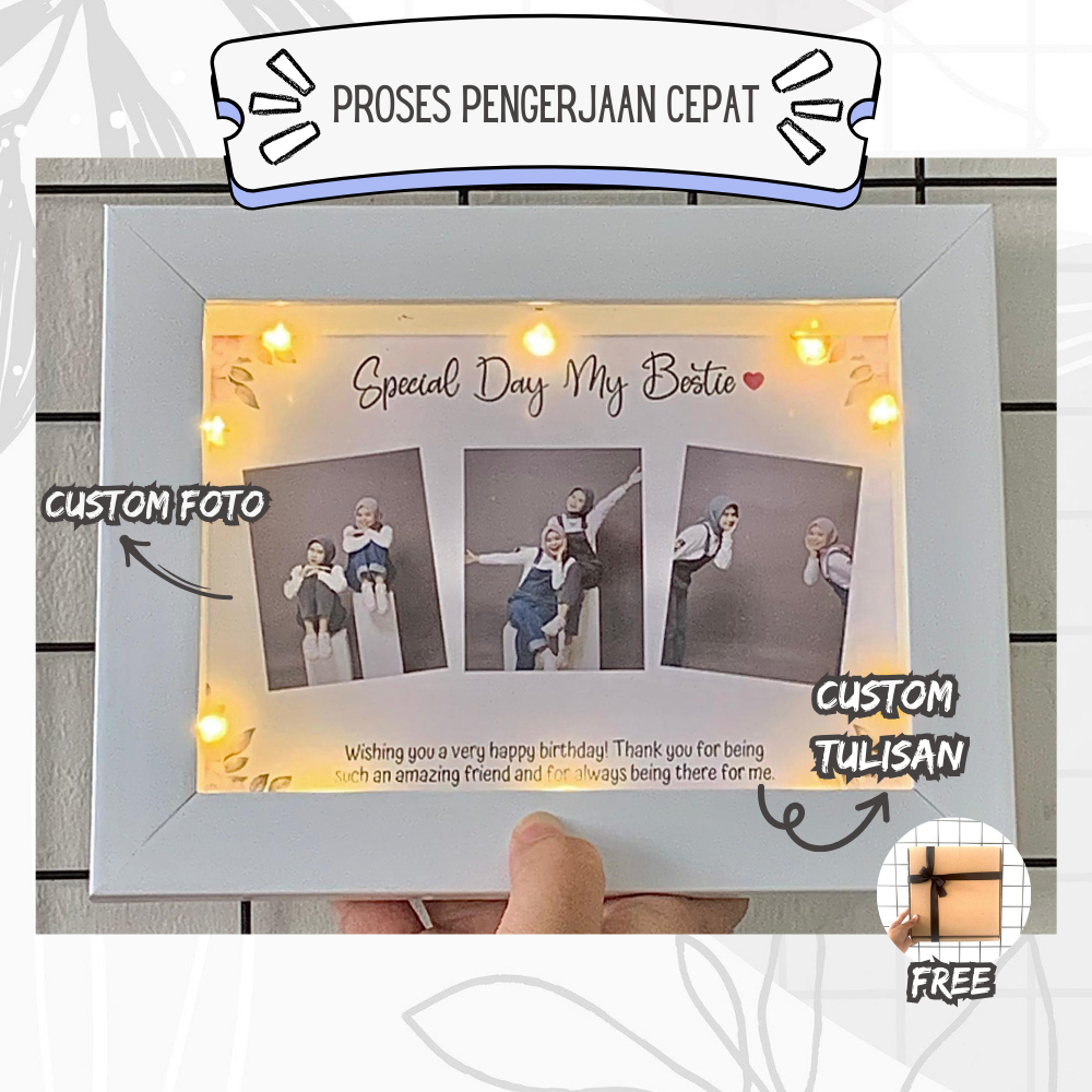 Jual KADO UNIK Frame Foto Polaroid dengan Lampu 3D | GIFT FRAME / Kado Ulangtahun / Wisuda ...