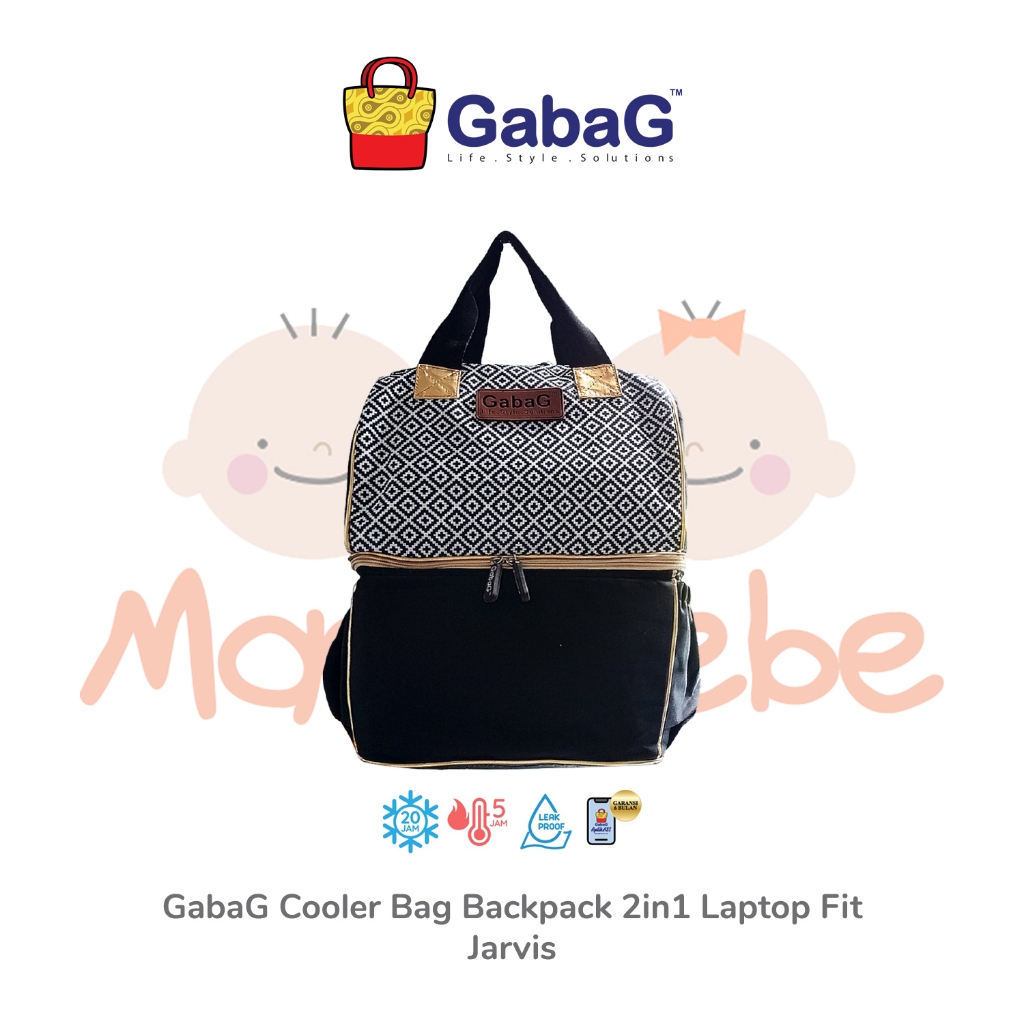 Jual GabaG Cooler Bag Thermal Backpack 2in1 Tas ASI Laptop Fit Jarvis ...