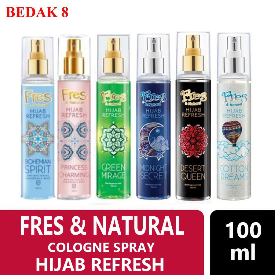 Jual Fres & Natural Spray Cologne HIJAB REFRESH Botol 100 ml | Shopee ...