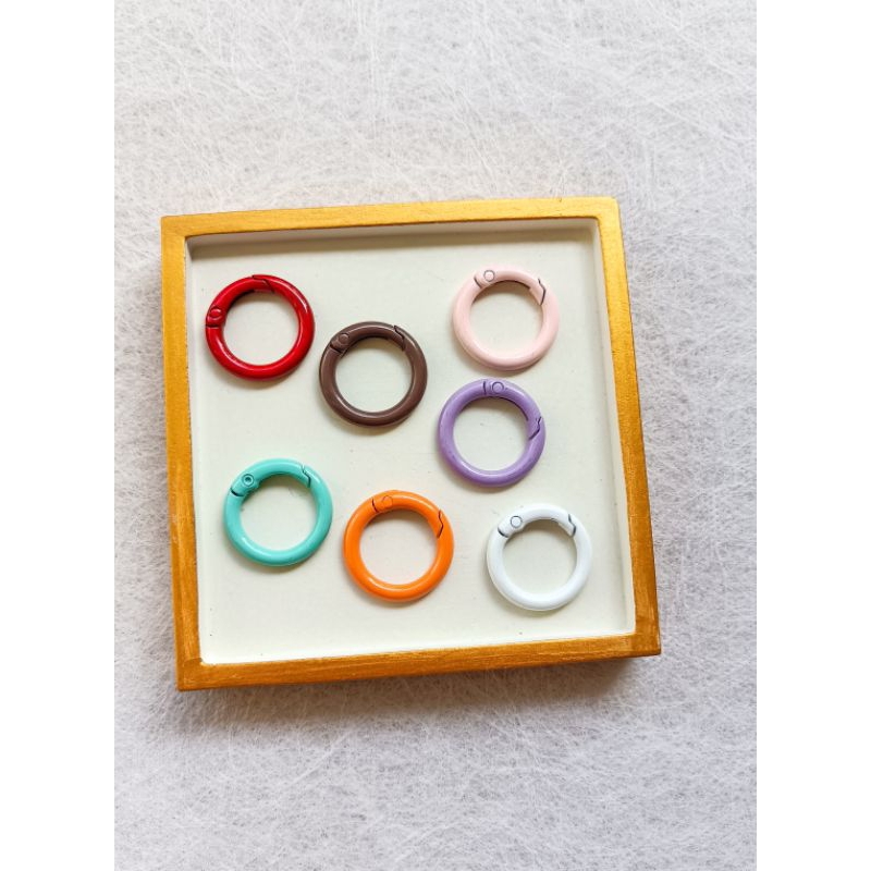 Jual 5 pcs ring besi buka tutup silver gold dan mix warna / ring bulat ...