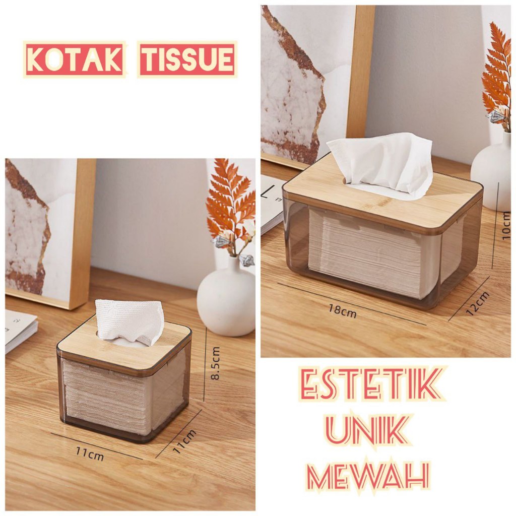 Jual Kotak Box Tisu Wadah Tissue Transparan Transparant Bening Plastik ...