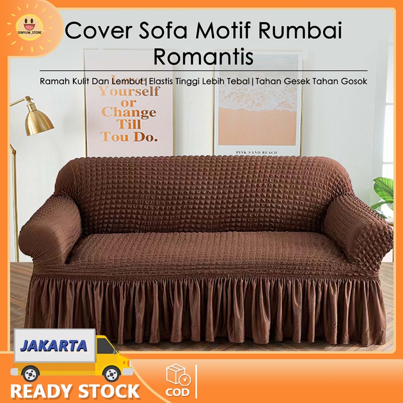 Jual Cover Sofa Sarung Sofa Elastic Sofa Cover With Skirt Stretch ... Jual Cover Sofa Sarung Sofa Elastic Sofa Cover With Skirt Stretch ...